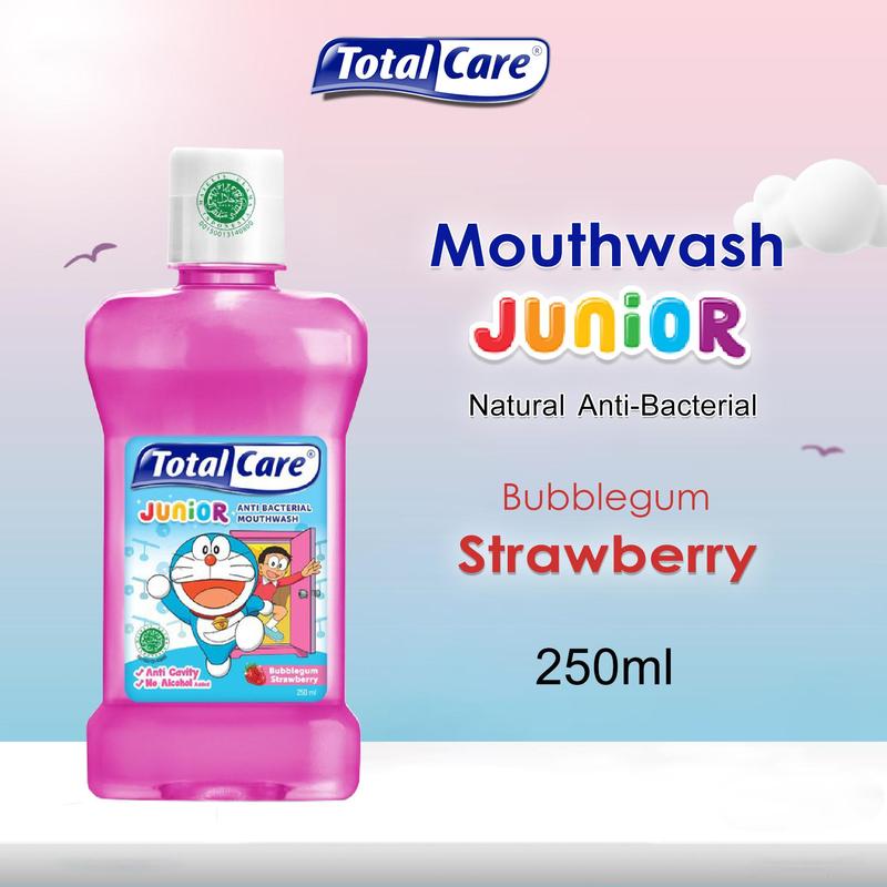 Total Care Junior Mouthwash Bubblegum Strawberry 250ml - Obat Kumur ...