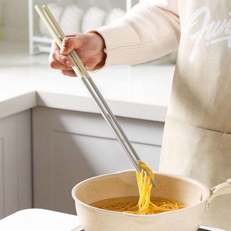 [RSW]Stainless Steel Chopsticks Long Chopsticks Cook Noodles Deep Fried ...