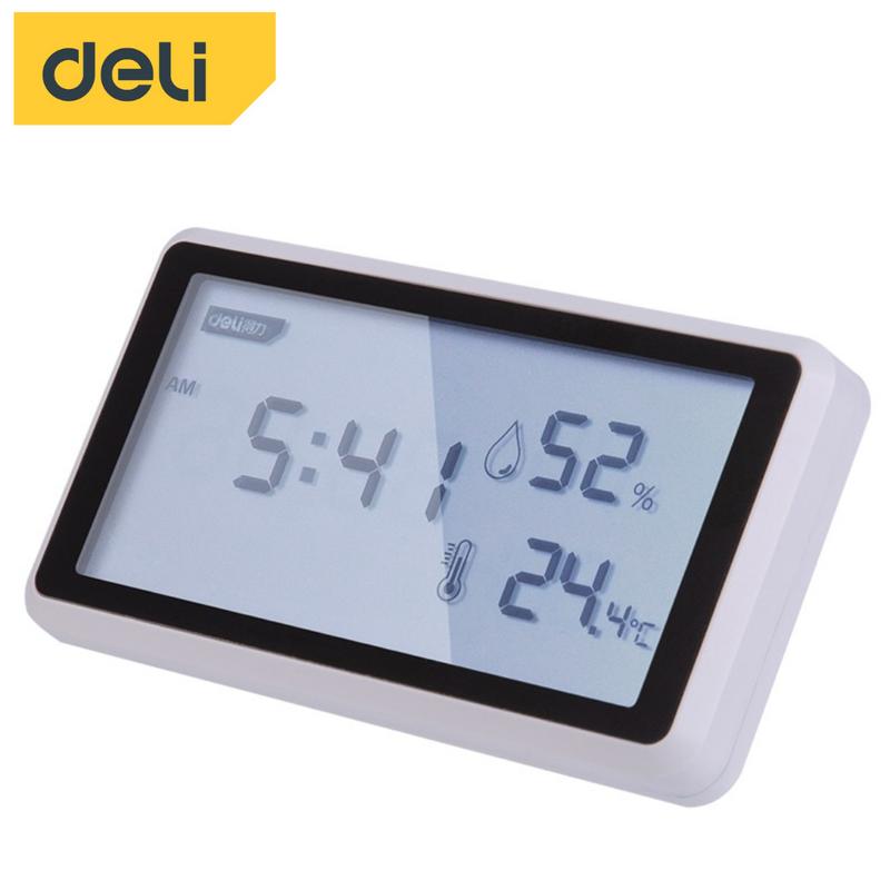 Deli LCD Detectors / Jam Meja LCD Digital Tampilan Suhu - Shop | Tokopedia