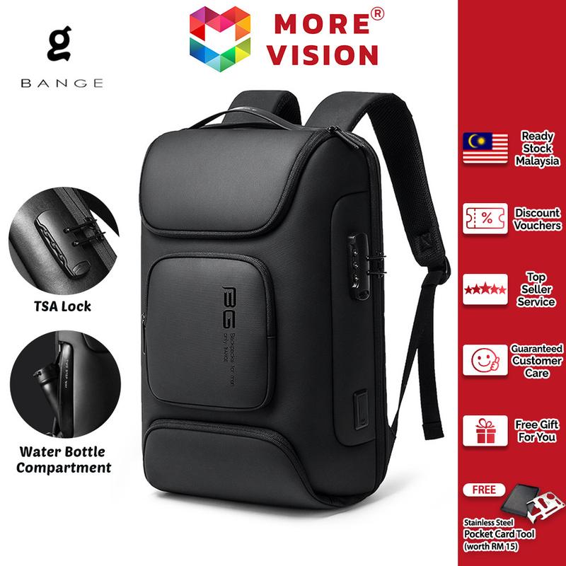 BANGE Rambo Plus Laptop Backpack Bag Anti-Theft Water-Resistant ...