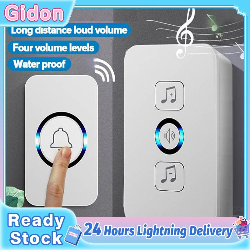 Wireless Doorbell Smart Home Door Bell Waterproof With 62 Ringtones ...