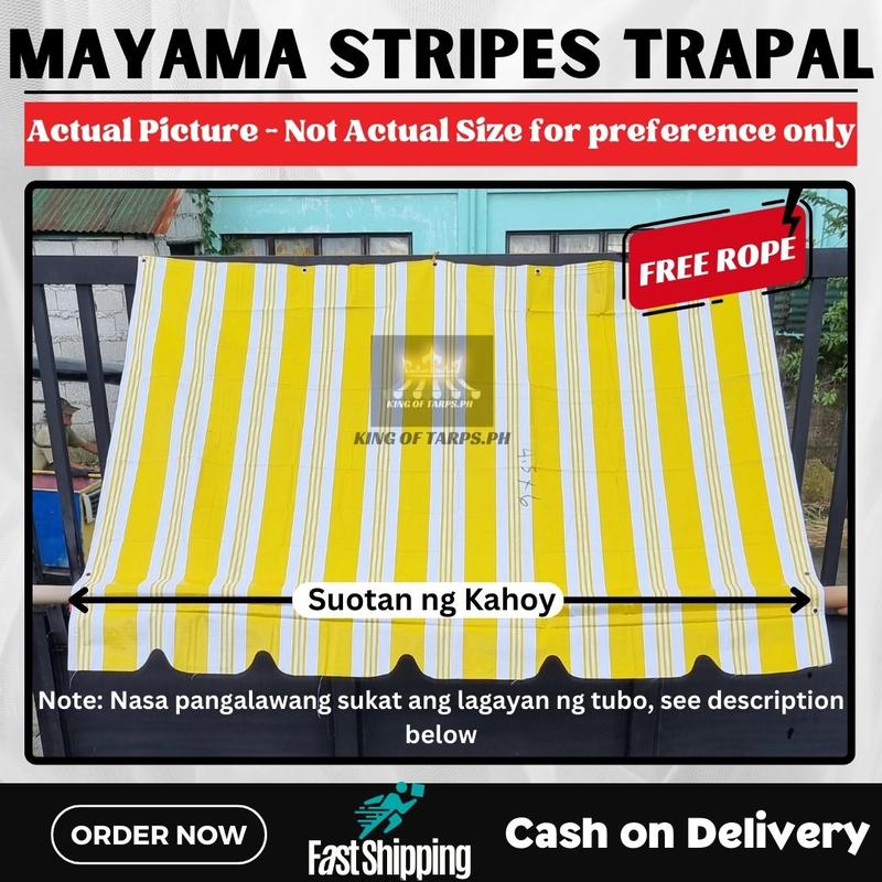 4.5FT X 6FT STRIPES AWNING CANOPY WITH SCALLOP DESIGN TOLDA LONA ...