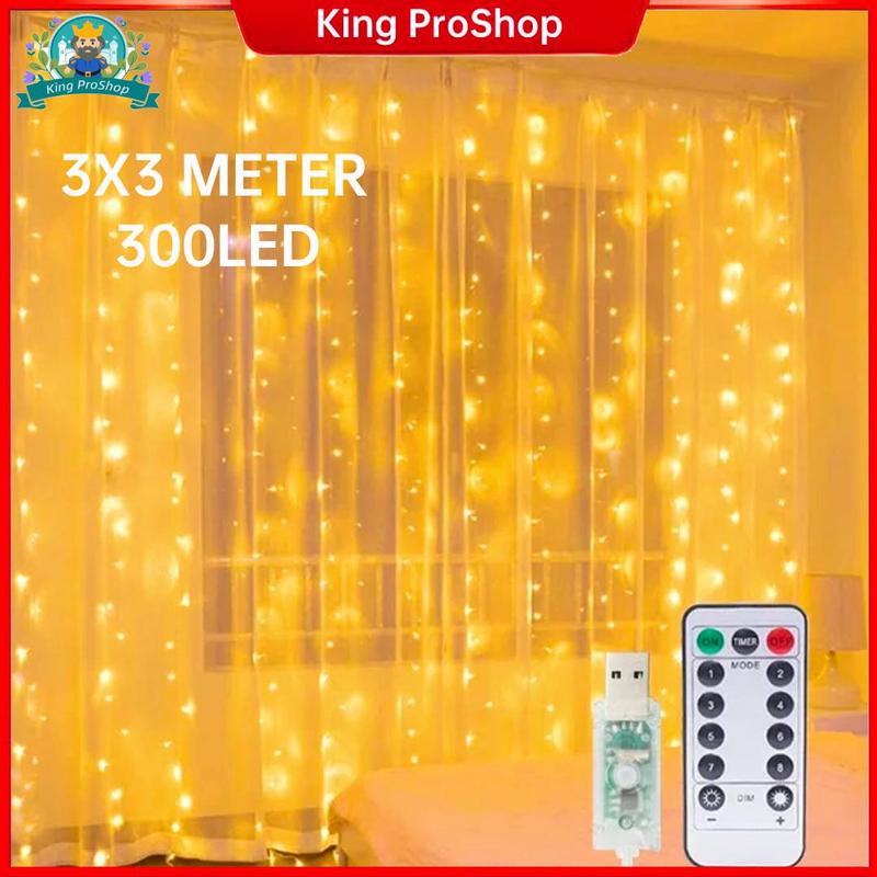 Lampu Tumblr Led Tirai Gorden 3 x 3 Meter 300 Mata Backdrop Pelaminan ...