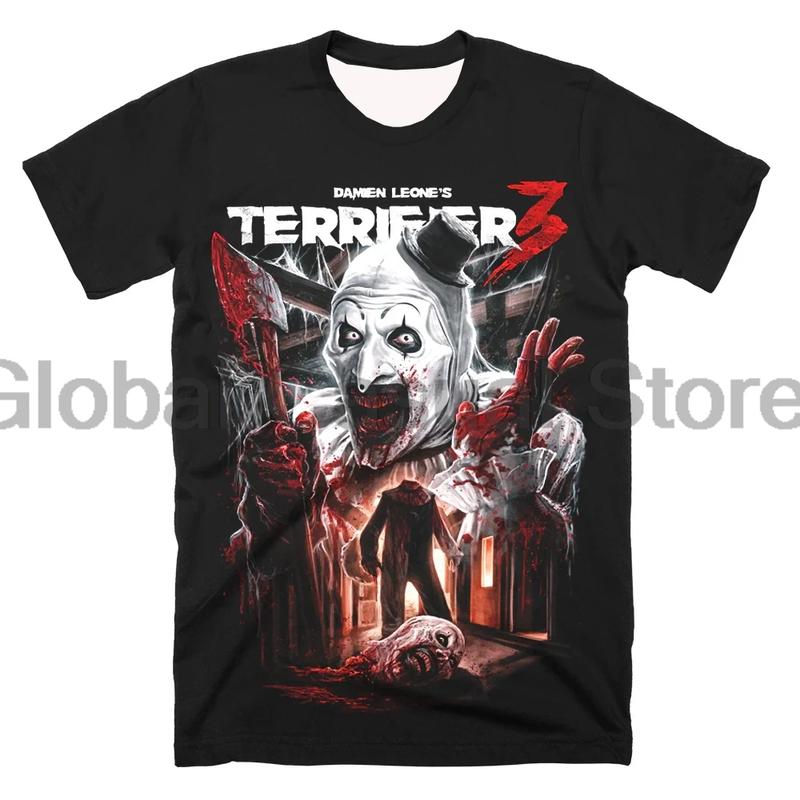 Terrifier 3 Horror Movie T-shirt Halloween Christmas Merch Crewneck ...