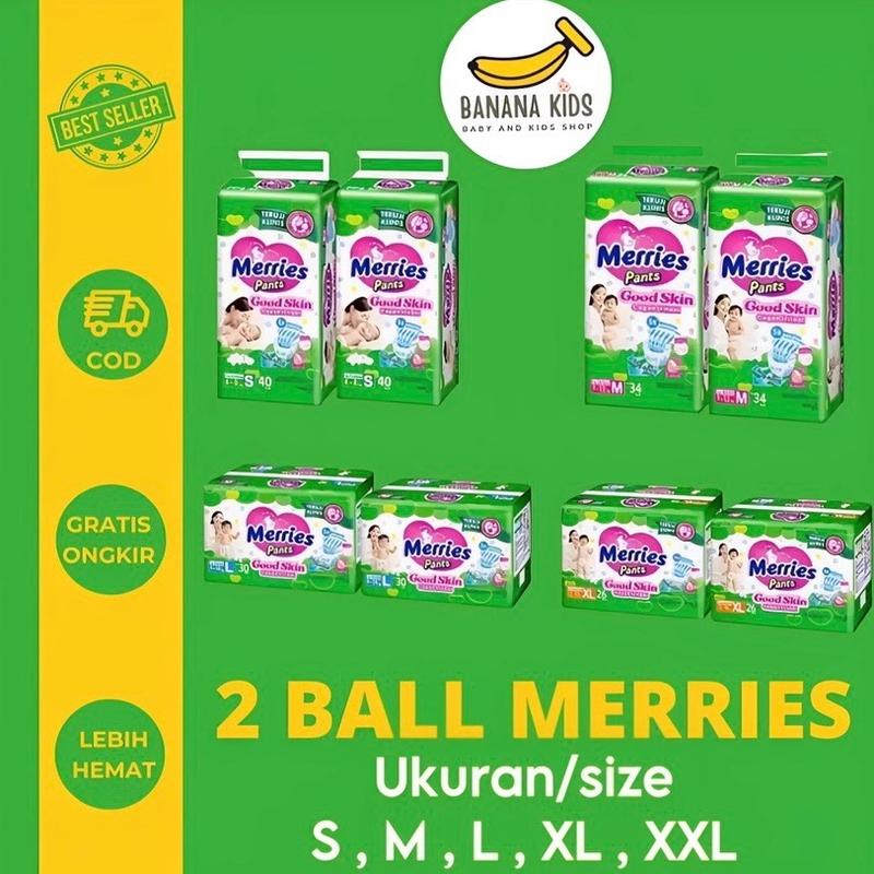 2 BALL MERRIES GOODSKIN PANTS JATENG bayi popok Karton Diaper - Shop ...
