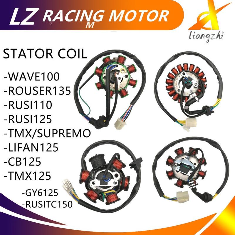 MOTORCYCLE PARTS STATOR COILS PURE COPPER FOR TMX, MIO, RUSI,ROUSER ...