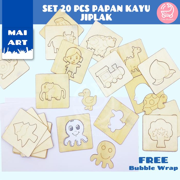 Promo Mai Art 20 Pcs Alat Jiplak Bahan Papan Kayu Untuk Tracing Gambar ...