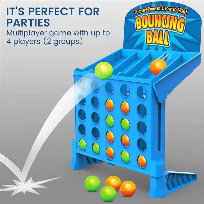 Bounce Balls Shots Games 9.8" Connect Four Jumping Ball Game Bounce ...