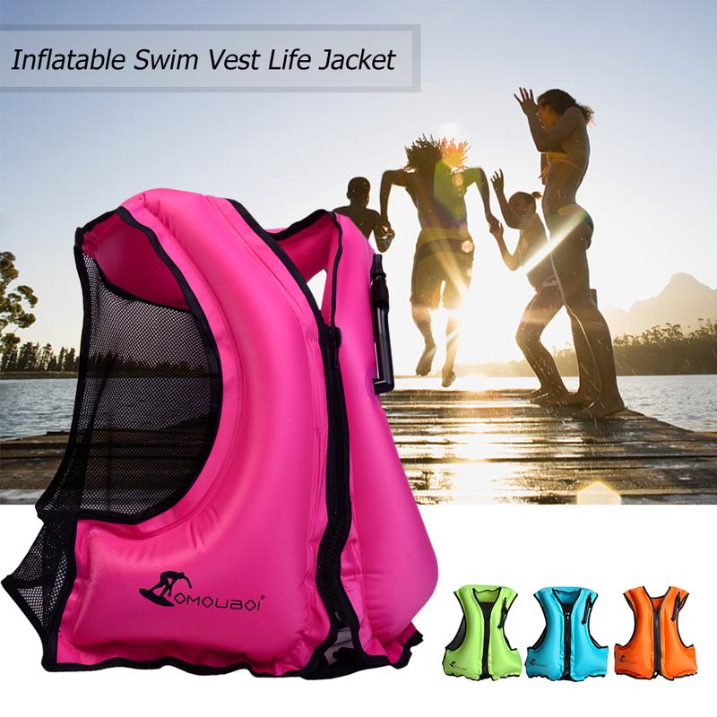Adult Inflatable Swim Vest Life Jacket for Snorkeling Floating - TikTok ...