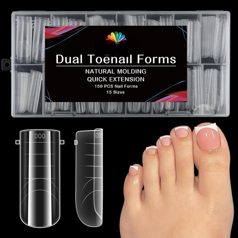 Poly Gel Form Set, Toenails Dual Forms for Extensions, Poly Gel Tips ...