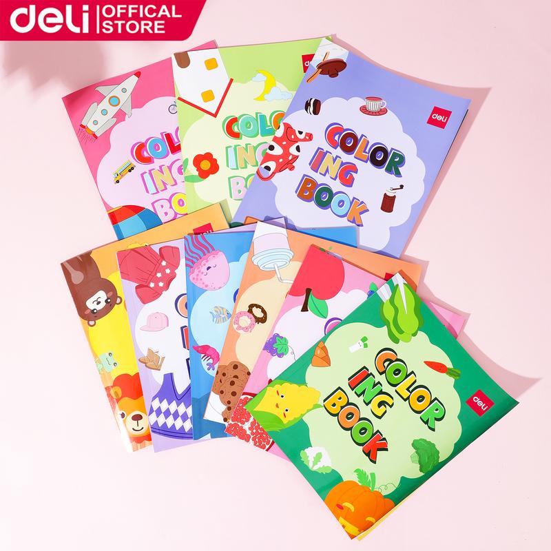 Deli Coloring Book 12 Sheets Drawing Book For Kids School Supplies ...