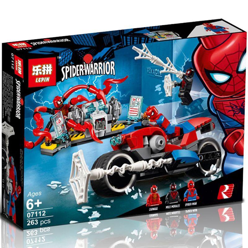 Super Hero Avengers 4 Spider-Man Motorcycle Rescue Mission Assembly ...
