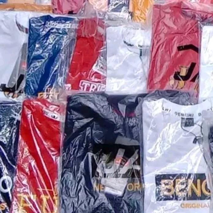 5/10 pcs Assorted Design T-shirt Overrun Cotton Fabric Menswear ...