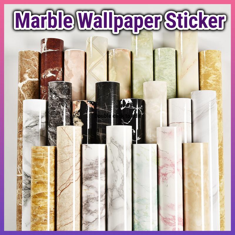 [Hot🔥] Modern Marble Mix Design Wallpaper Sticker Peel and Stick Murah ...