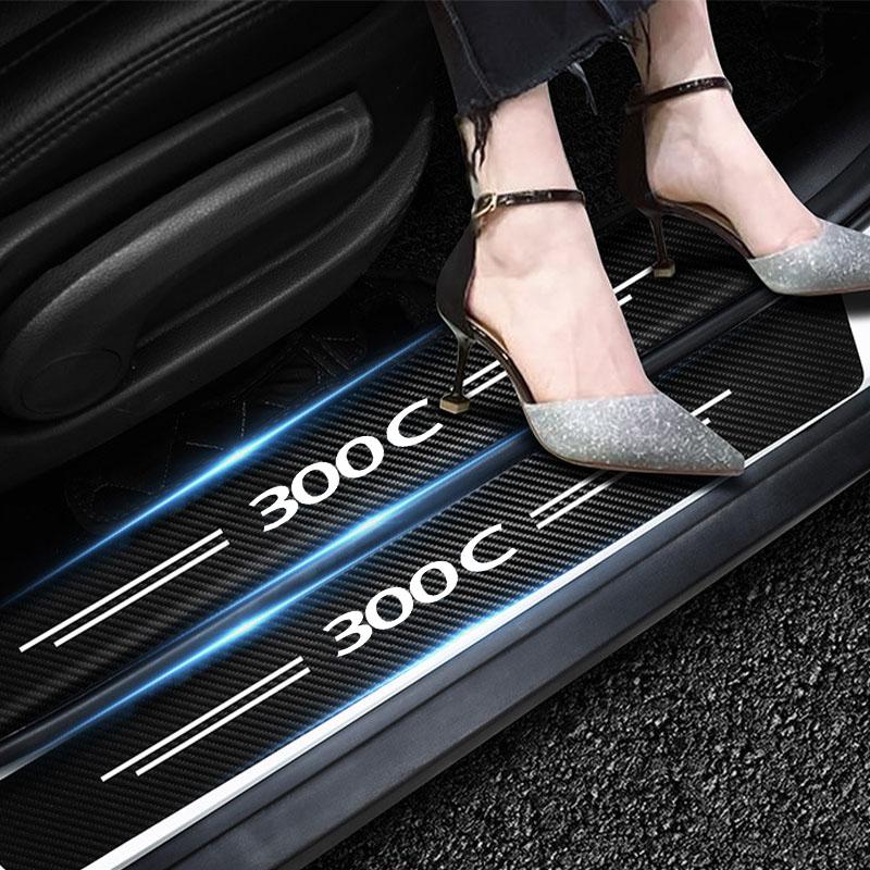 Car Sill pedal Rear Bumper Protection Stickers arbon Fiber Anti-Scratch ...