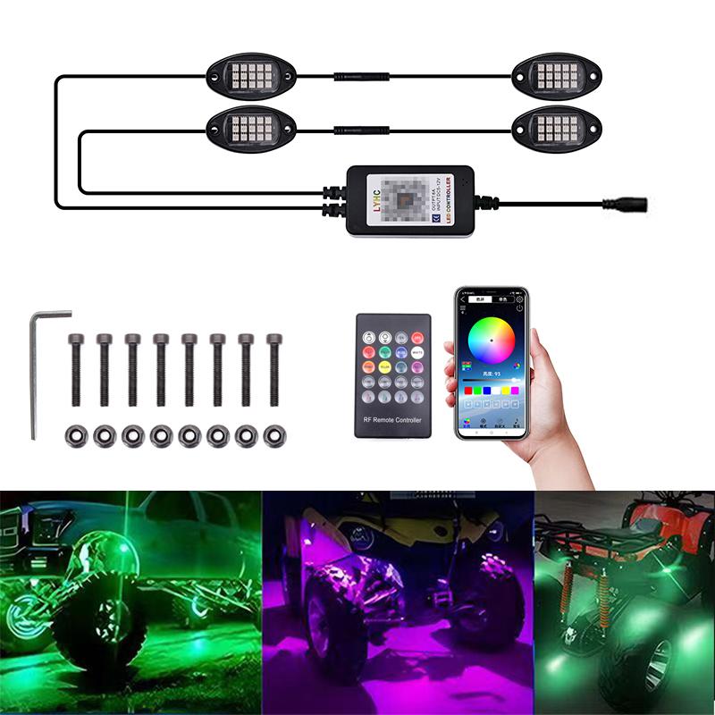RGB Car Chassis Decorative Lights 4/6/8/10/12 Pcs APP Contro - TikTok ...