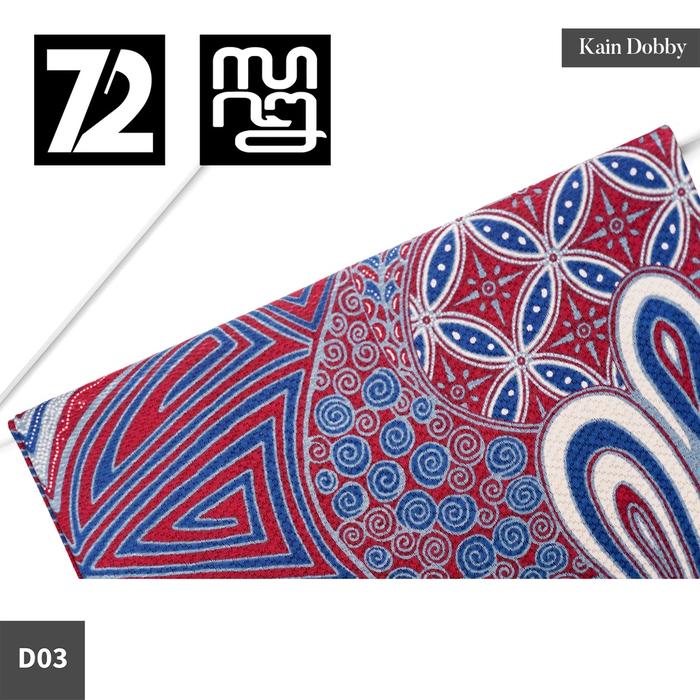 Promo KAIN BATIK PREMIUM Bahan Dobby Motif Mahkota Kombinasi Warna Biru ...
