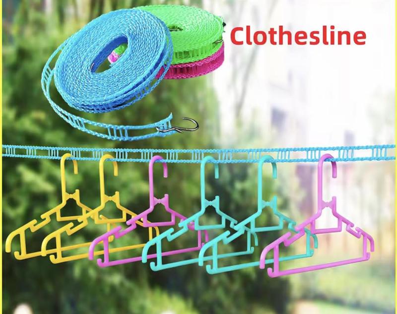(BUYTAKE1) Non-slip Clothesline Outdoor Cloth Hanging Rope Sampayan ...