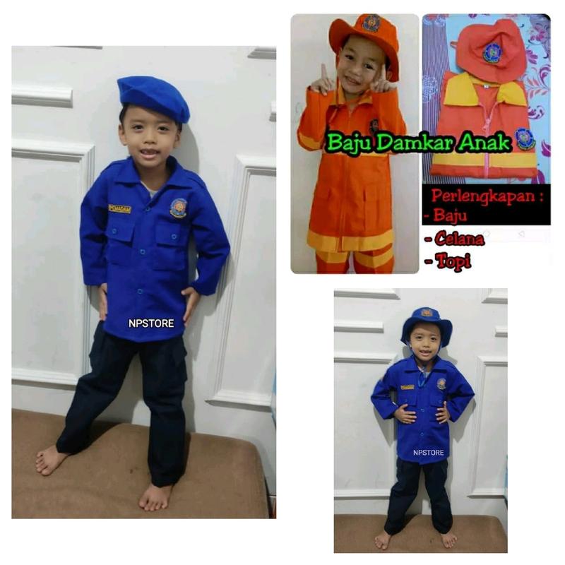 BEST SELLER Baju Seragam Anak Pemadam Kebakaran Damkar Untuk - Shop ...