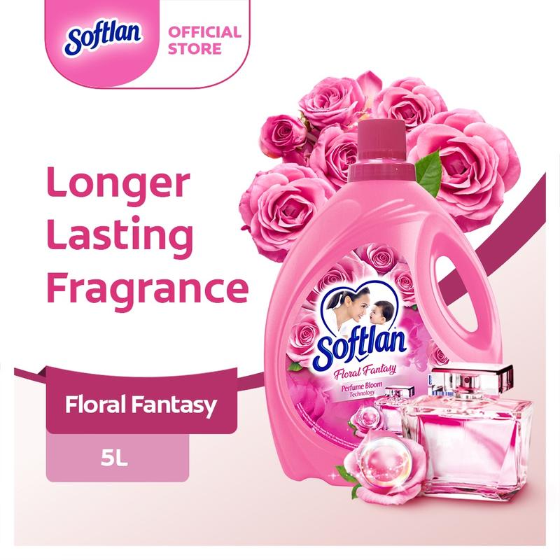 Softlan Anti Wrinkles Floral Fantasy (Pink) Fabric Softener 5L - TikTok ...