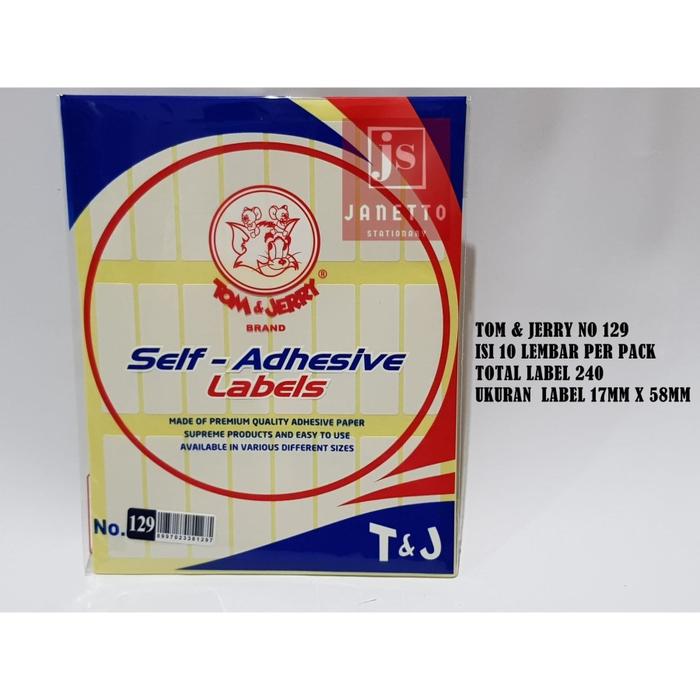 Jual Label Tom n Jerry No. 129 - Jakarta Barat - Janetto.Stationary ...