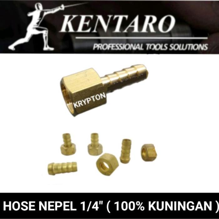 Jual HOSE NEPEL 1/4 / SAMBUNGAN NEPEL KRAN KOMPRESOR 100% KUNINGAN ...