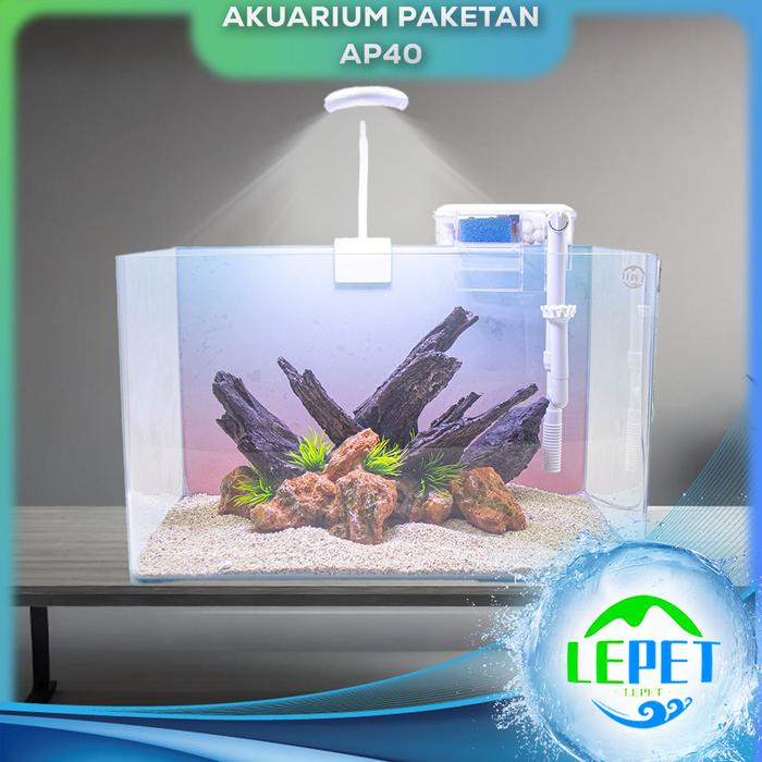 Promo LEPET AQUASCAPE PAKET AP40 / AQUARIUM MELENGKUNG / AQUASCAPE ...