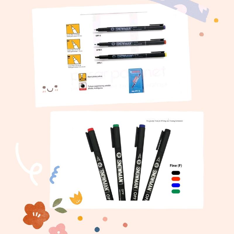 SNOWMAN OPM OPF OHP PERMANENT MARKER PEN PULPEN SPIDOL PERMANEN - Shop ...