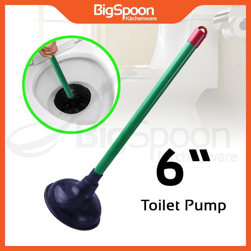 BIGSPOON 606 6 Inch Toilet Pump Plunger Clog Remover Tool | Pam ...