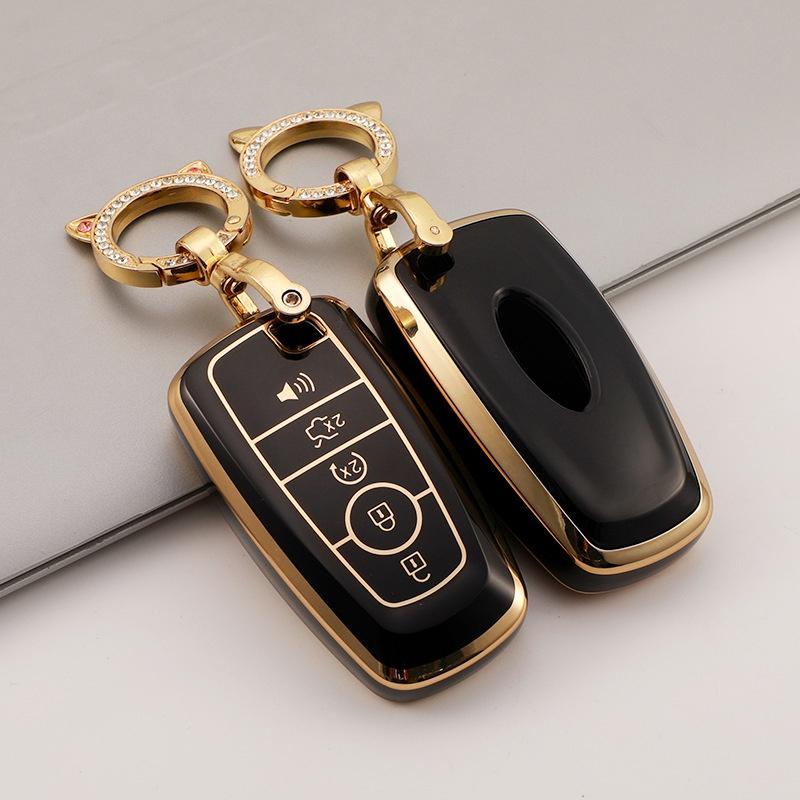 Soft TPU Car Key Case Cover Keychain For Ford Fusion Mustang - TikTok ...