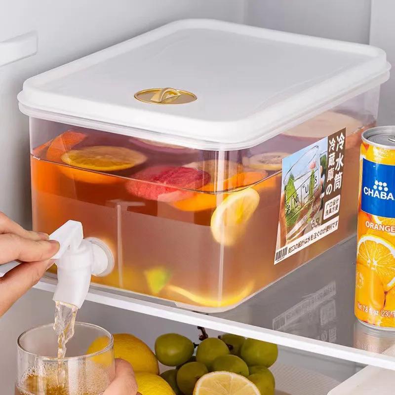 5L Cold Water Bucket With Faucet Refrigerator Jug Dispenser Water ...
