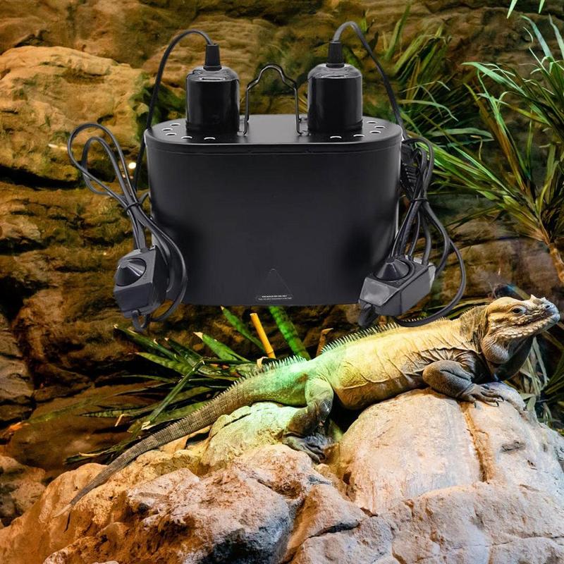Double Reptile Light Fixture Reptile Double Dome Lamp E27 Lighting,2 ...