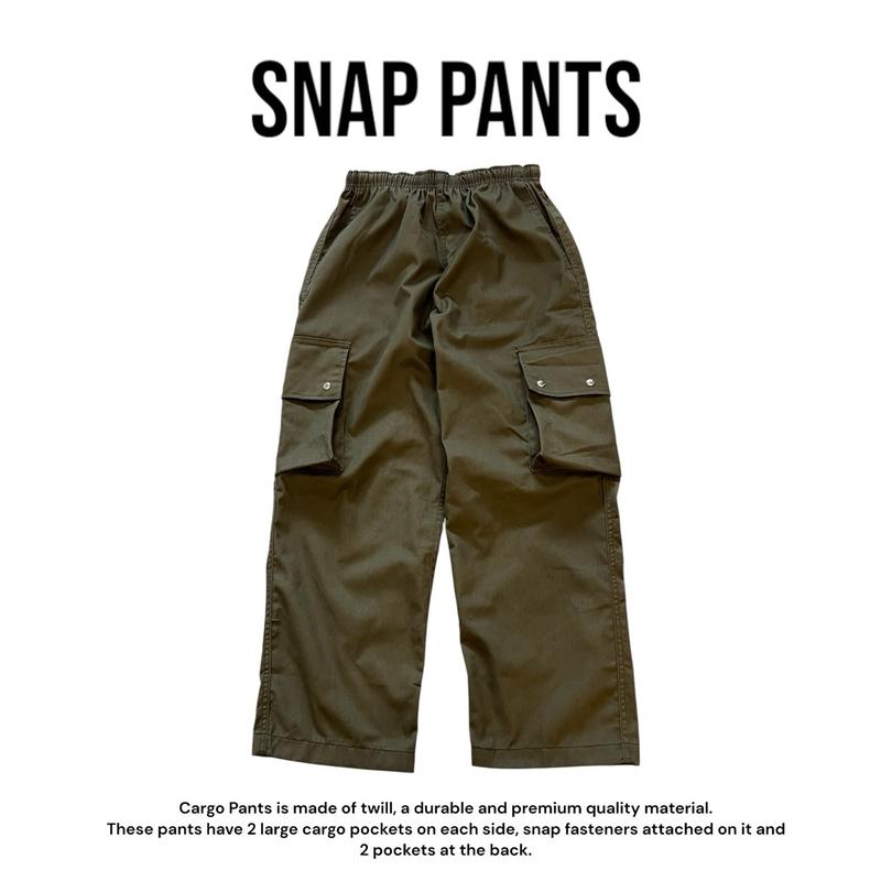SNAP CARGO PANTS HEAVYWEIGHT TWILL BAGGY STYLE UNISEX MENSWEAR - TikTok ...