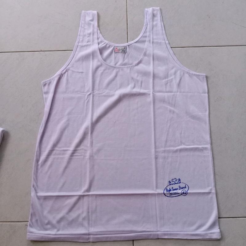 Kaos dalam pria singlet swan putih size S M L XL XXL Dewasa Katun ...