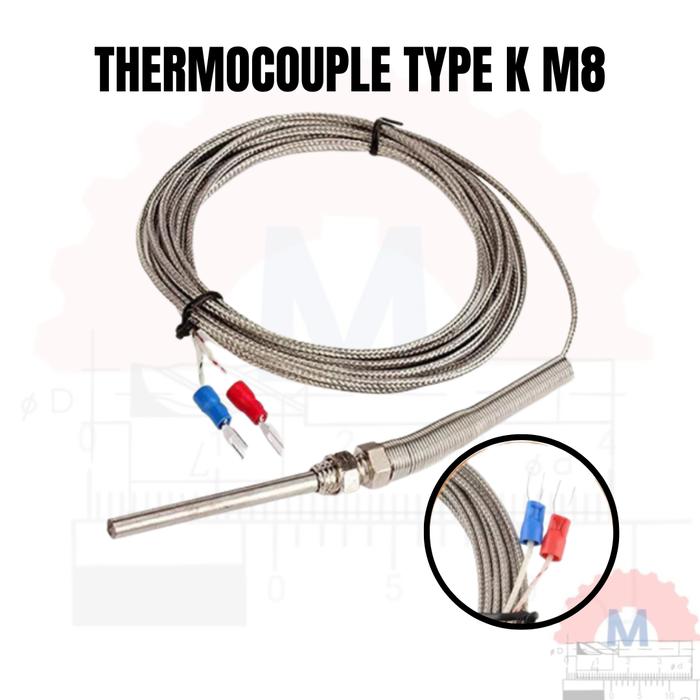 Promo Probe Sensor Suhu Thermokopel Type-K M8 Pengukur Temperatur ...