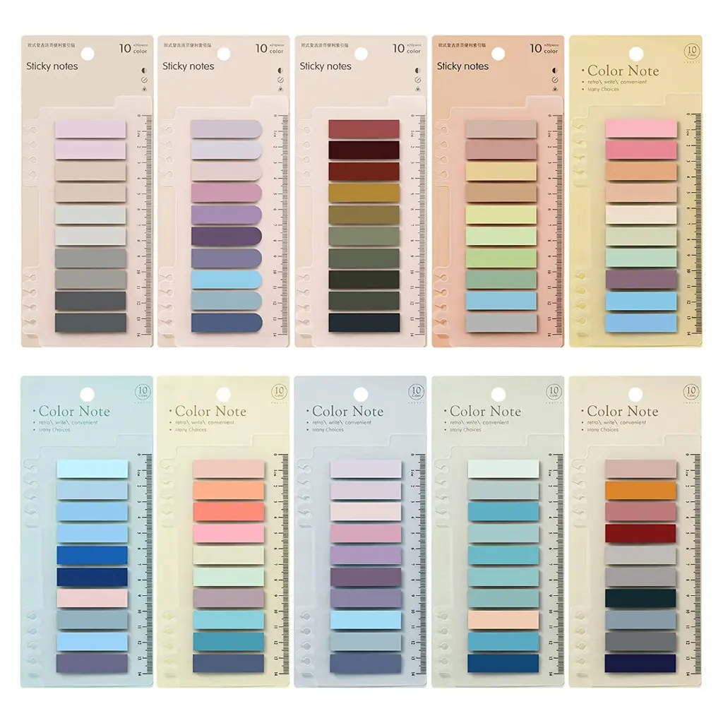1600/2000/2400Pcs Sticky Tabs Book Tabs Morandi Sticky Tabs, Color Page ...