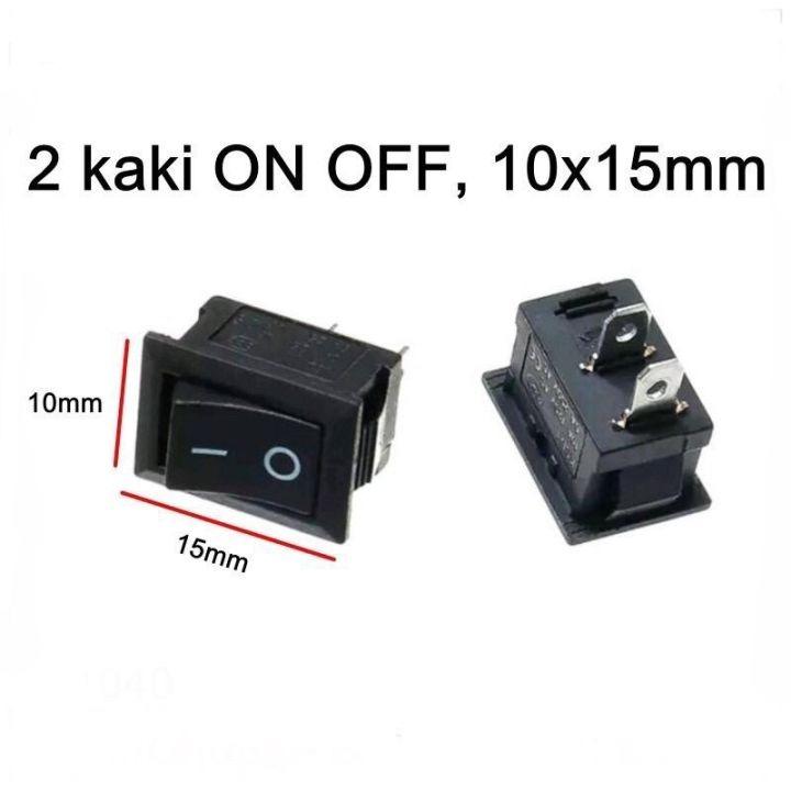 Switch Saklar Mini ON-OFF 6A 250V AC KCD-002 Bahan Plastik Tebal - Shop ...