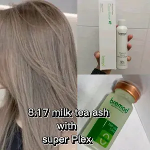 bundle 8.17 milk tea ash colour set 100ml with hydrox 6%9%12% and ...