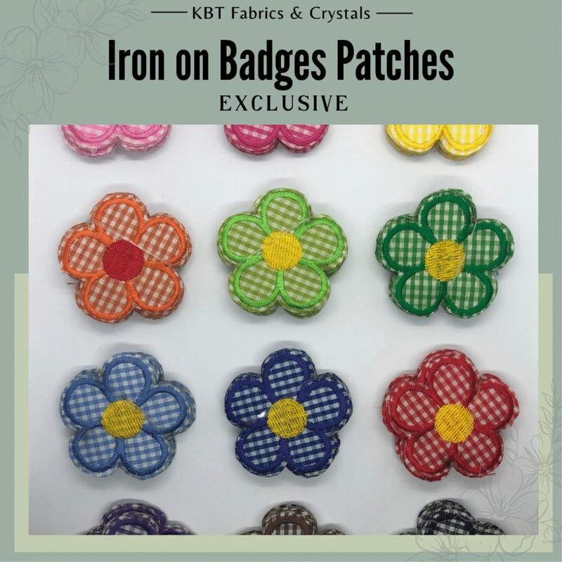 [1pcs] Flower Bunga Iron on Sew on Embroidery Patches Badges - TikTok ...