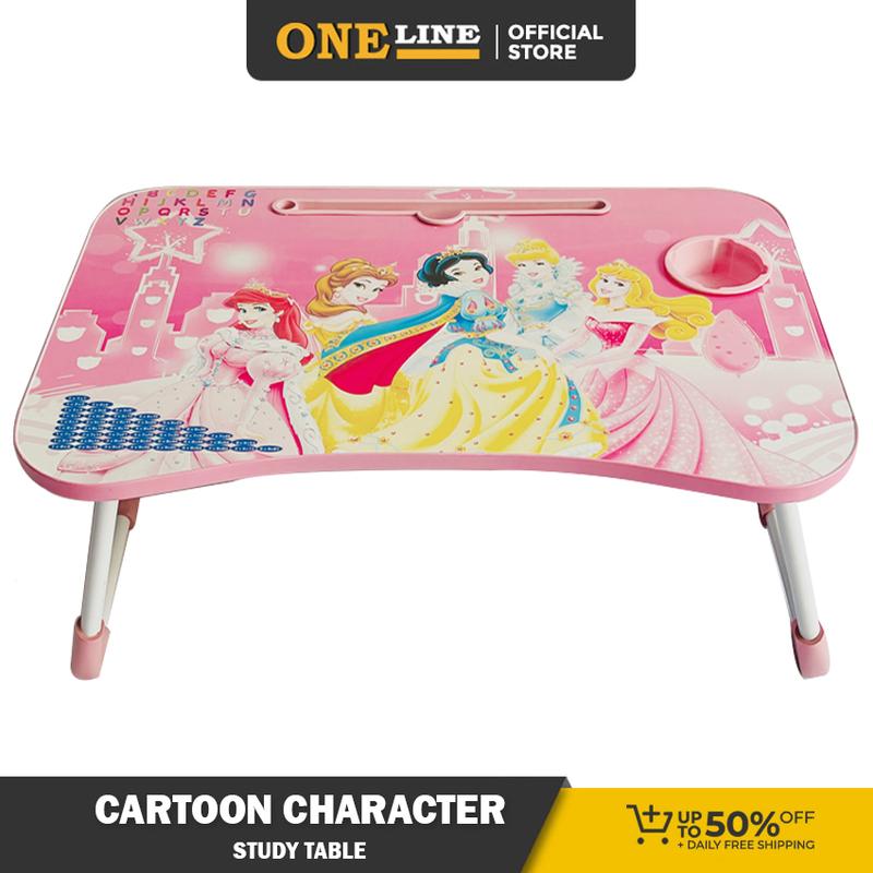 ONELINE l Foldable Cartoon Character Study table with Cup holder ...