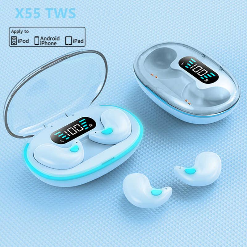 Sleep Wireless Earphone TWS Bluetooth 5.3 Headphones Hidden Earbuds ...