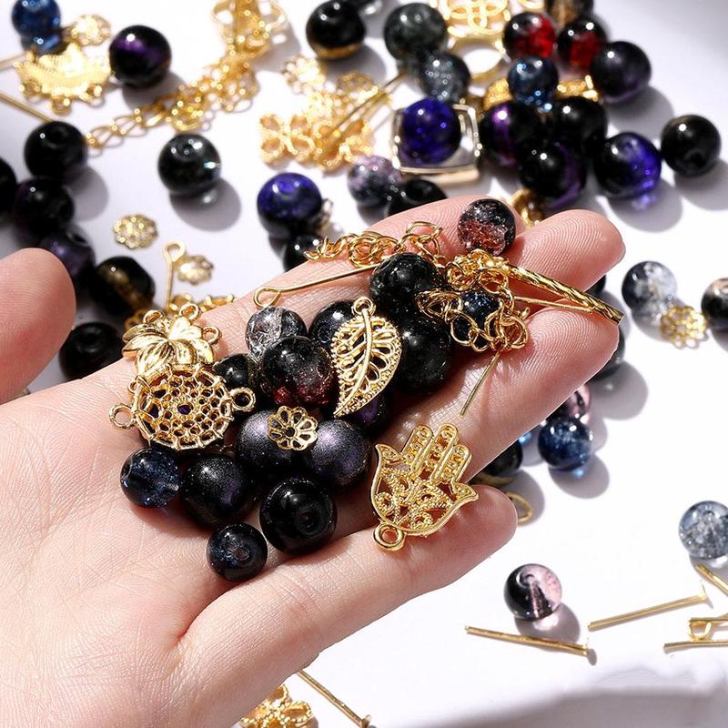 Glass Beads Color Mixed Loose Beads Round Beads DIY Beaded Accessories ...