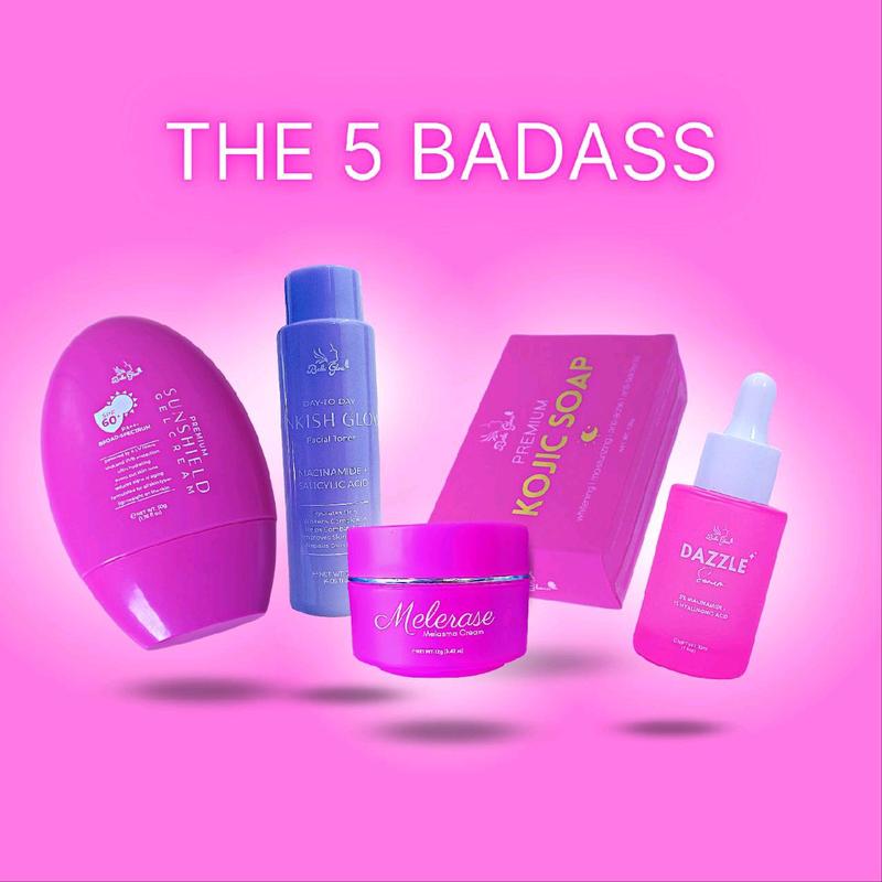 The 5 Badass (Melerase, Sunshield, Day2Day Toner, Dazzle Serum - TikTok ...