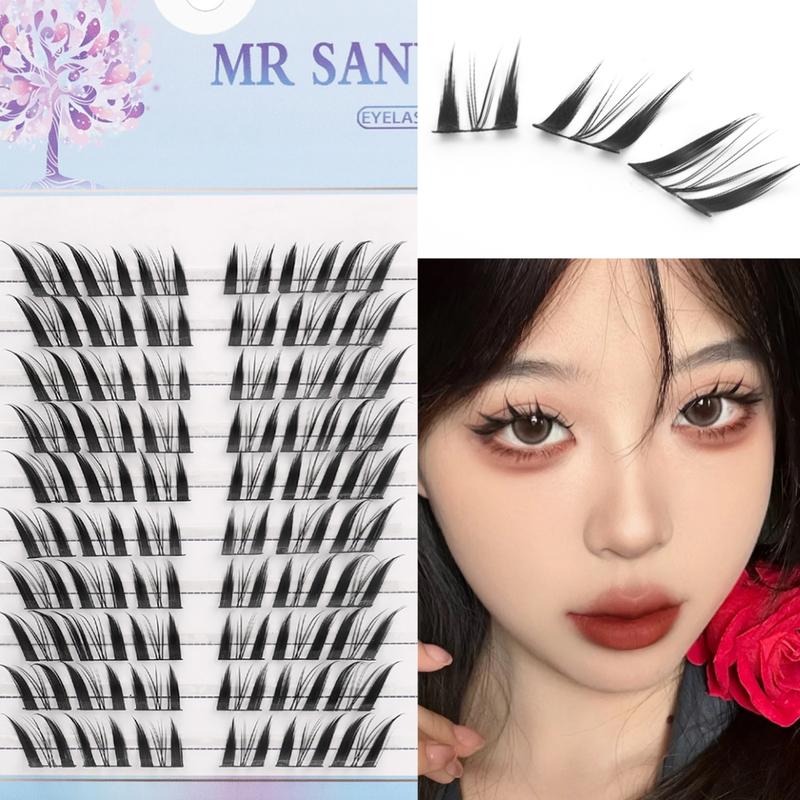 60 Clusters/box Single Cluster Fox Eye False Eyelashes Thick - TikTok ...