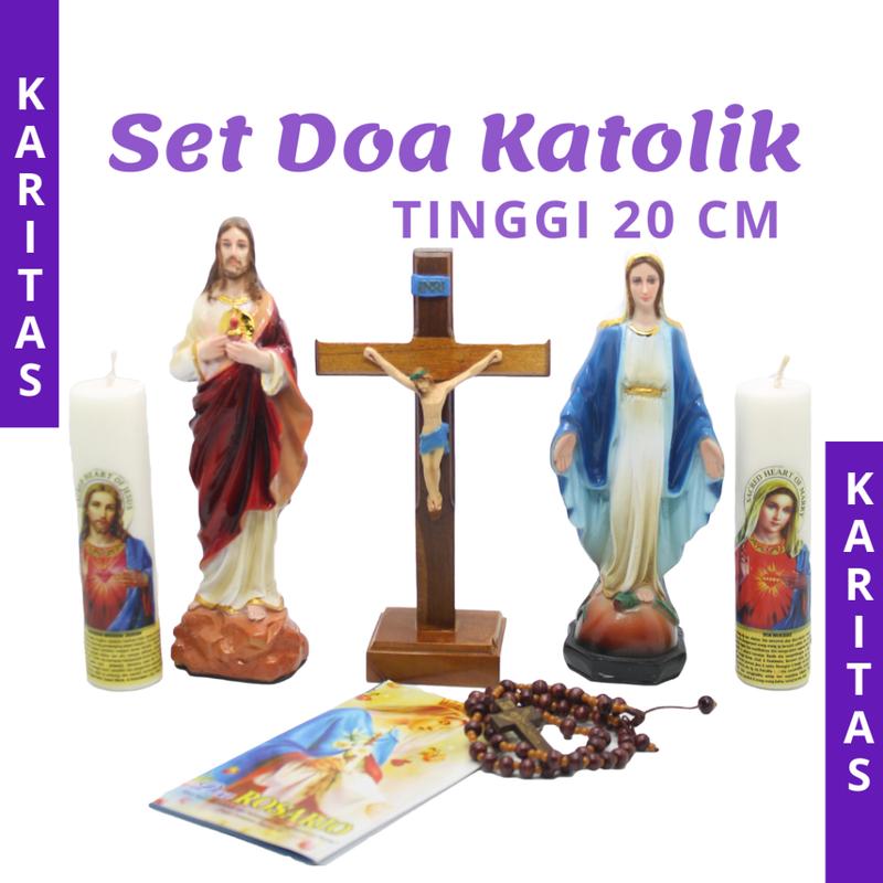 SET DOA KATOLIK LENGKAP / SALIB DUDUK KATOLIK / PATUNG BUNDA MARIA ...