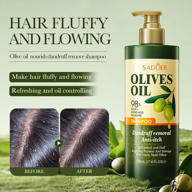 ‌SADOER Olive Oil Nourishing Anti-Dandruff Shampoo Conditioner Haircare ...