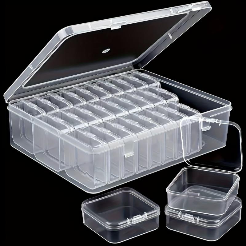 30 Small Boxes + 1 Large Box Transparent Plastic Storage Box With 30 ...