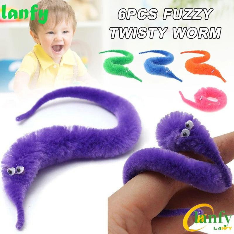 LANFY Gift for Children Fuzzy Worm Toys Party Favors Worms o - TikTok ...