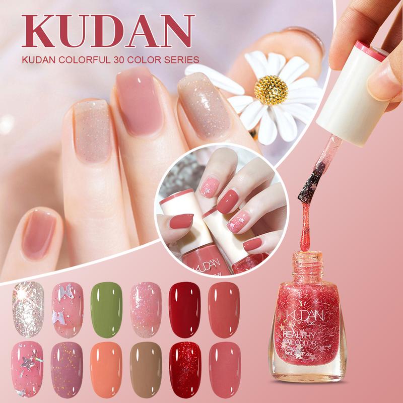 KUDAN Nail Polish Fine Flash No-bake Non-peelable Transparen - TikTok ...