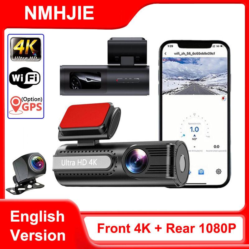 Kamera Dash Dvr Kereta, Lensa Dwi UHD 4K, GPS dan WiFi, Perakam ...
